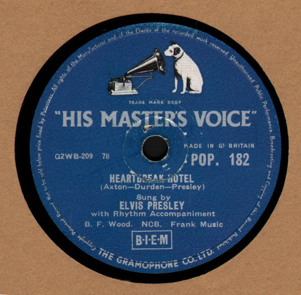 Elvis Presley Heartbreak Hotel 78 Rpm Vinyl Used Music Nostalgia